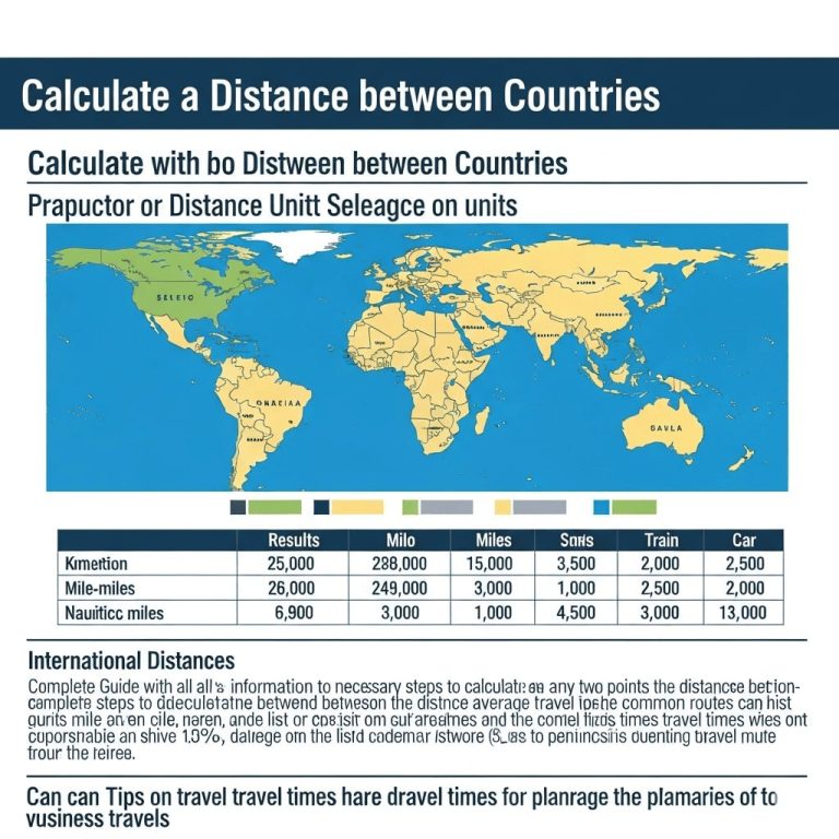 Distance Between Countries Calculator: Complete Guide to International ...